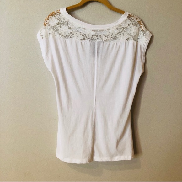 Grace Elements | Tops | Grace Elements Embellished White Crisp Tee ...